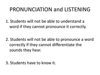 Practicing pronunciation and listening online | PPTX