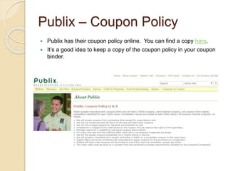 Practicing Proverbs 31 Couponing 101 Lesson 5 Publix - Where Shopping is a Pleasure | PPT