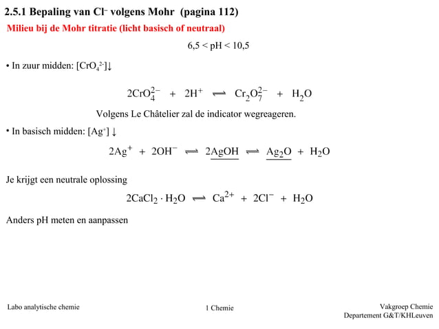 Labovoorbereiding - neerslagtitraties | PPT