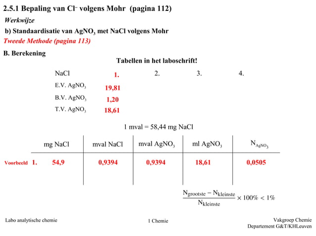 Labovoorbereiding - neerslagtitraties | PPT