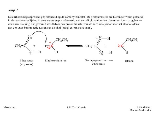 Labovoorbereiding - bereiding van een ester: ethylacetaat