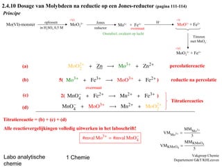 Labovoorbereiding - gravimetrie & Jones reductor | PPT