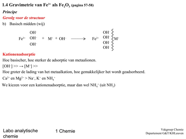 Labovoorbereiding - gravimetrie & Jones reductor | PPT | Chemistry ...