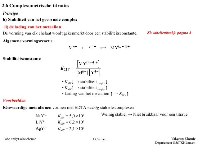 Labovoorbereiding - Complexometrie