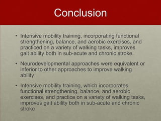 Gait training Strategies to Optimize Walking Ability in People with ...