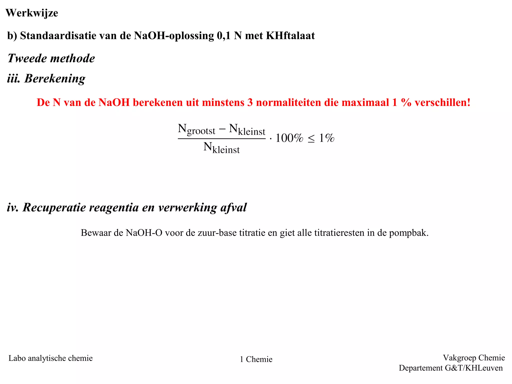 Labovoorbereiding - titratie HCl met NaOH | PPT