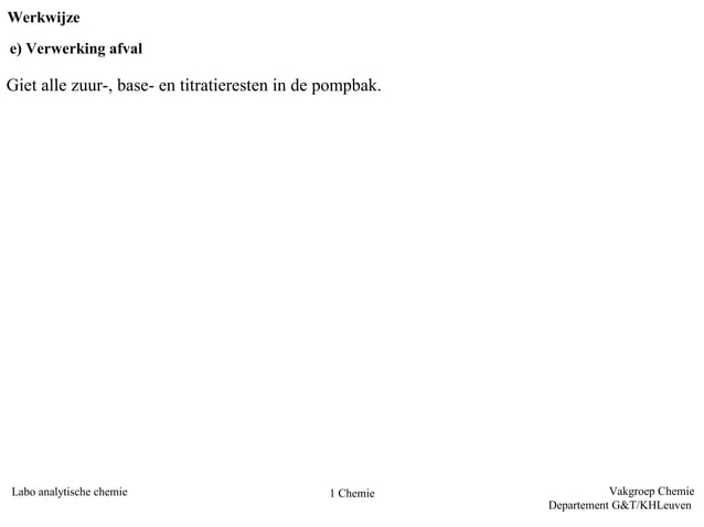 Labovoorbereiding - titratie HCl met NaOH | PPT