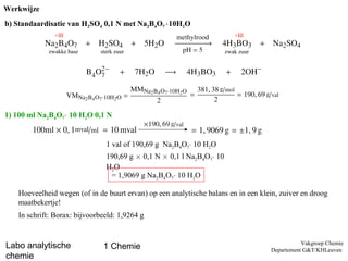 Labovoorbereiding - titratie azijnzuur met NaOH | PPT