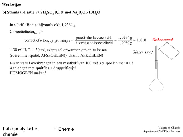 Labovoorbereiding - titratie azijnzuur met NaOH | PPT