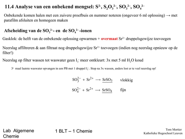 Labovoorbereiding - Bereiding van natriumthiosulfaat | PPT