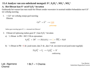Labovoorbereiding - Bereiding van natriumthiosulfaat | PPT