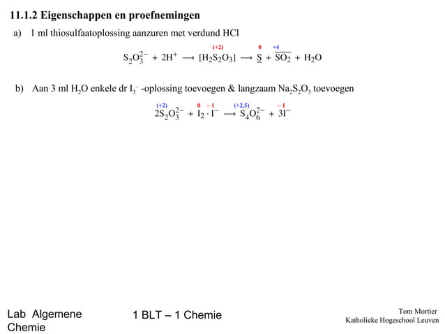 Labovoorbereiding - Bereiding van natriumthiosulfaat | PPT