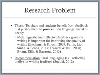 Oral Languaging in Writing Feedback | PPT