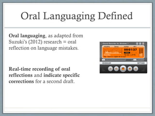 Oral Languaging in Writing Feedback | PPT