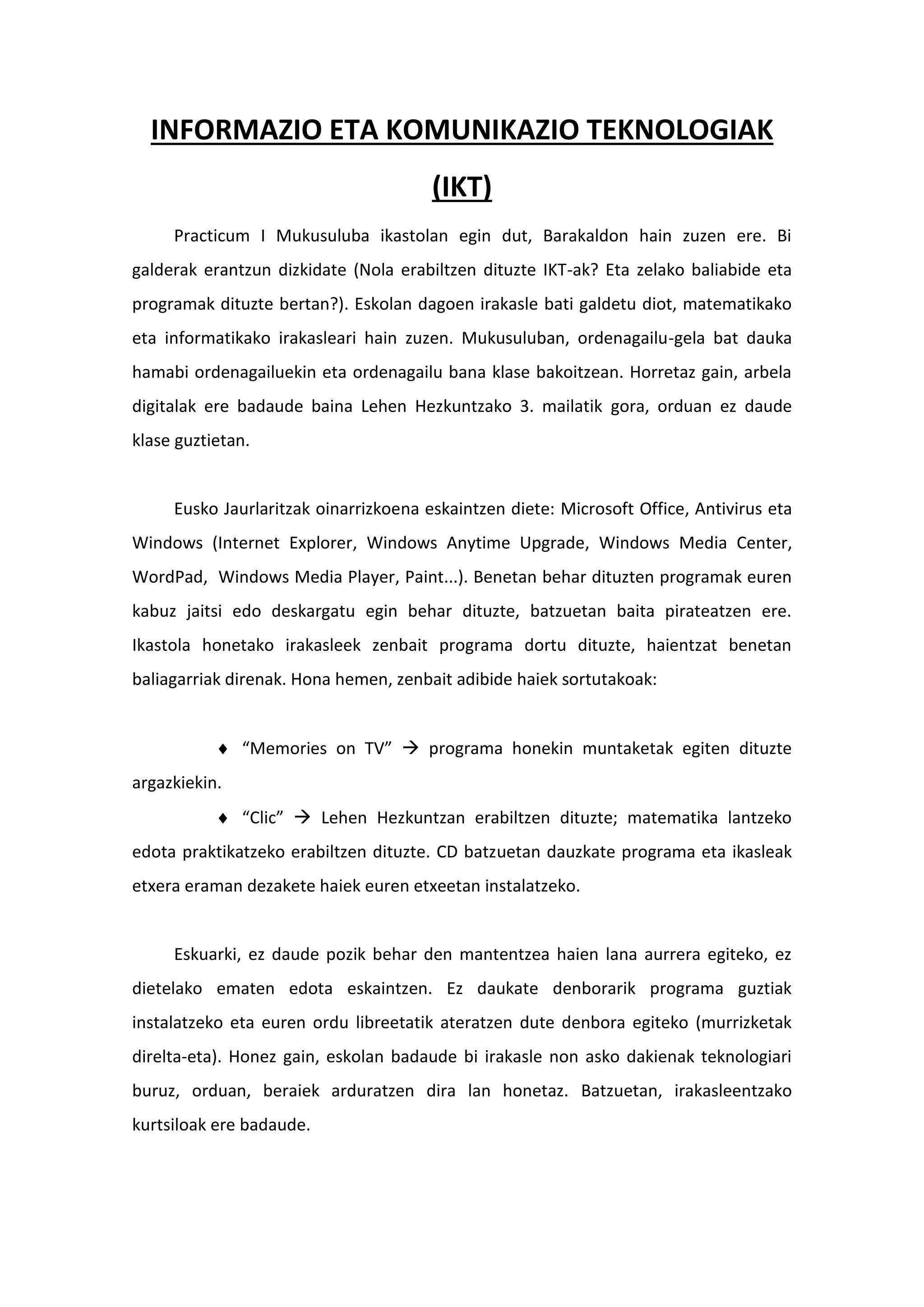 Practicum i ikt | PDF