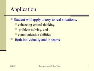 Dr. Gopal Thapa's Practicum on Business Plan.ppt