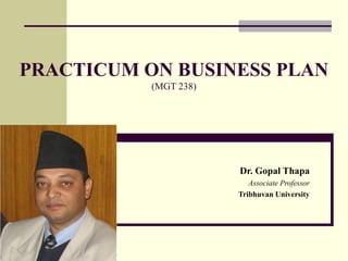 Entrepreneurship: Practicum on Business Plan.ppt