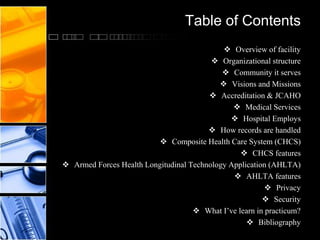 DeVry University Health Information Technology Practicum Internship ...