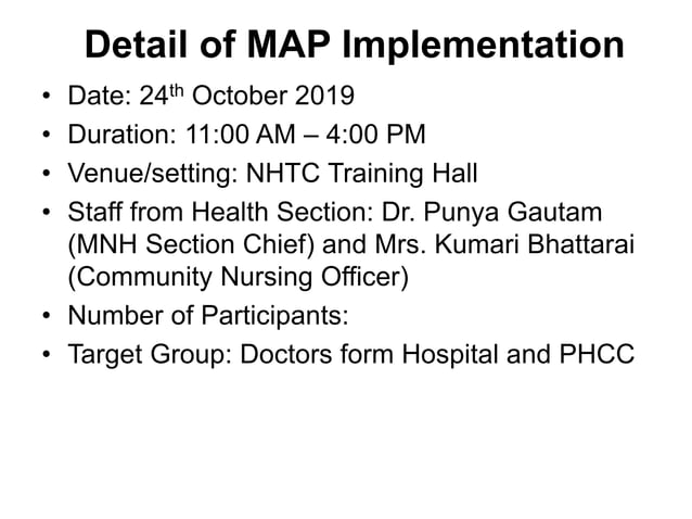 Practicum presentation on Safe Motherhood Program (SMP) and Maternal ...