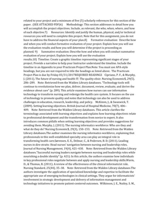 Practicum Project Plan.docx | Healthcare Industry | Industries