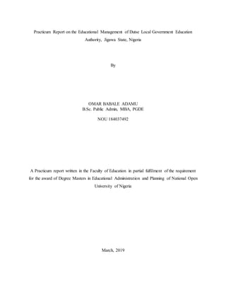 Practicum report | DOCX