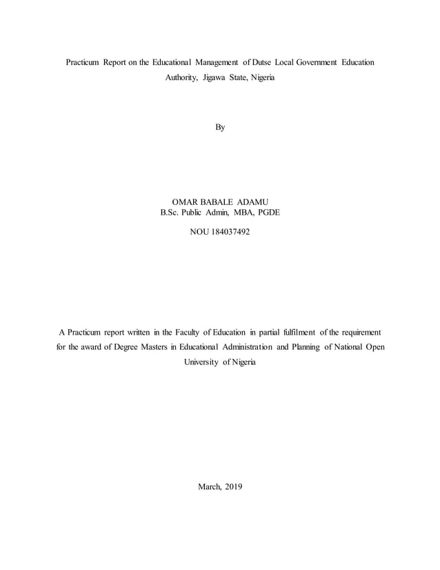 Practicum report | DOCX | Educational Assessment | Education