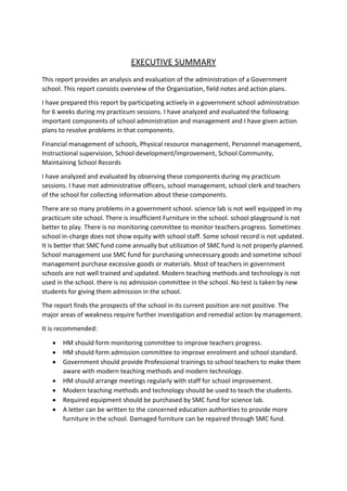 Practicum report (title,undertaking,organization overview) | PDF ...