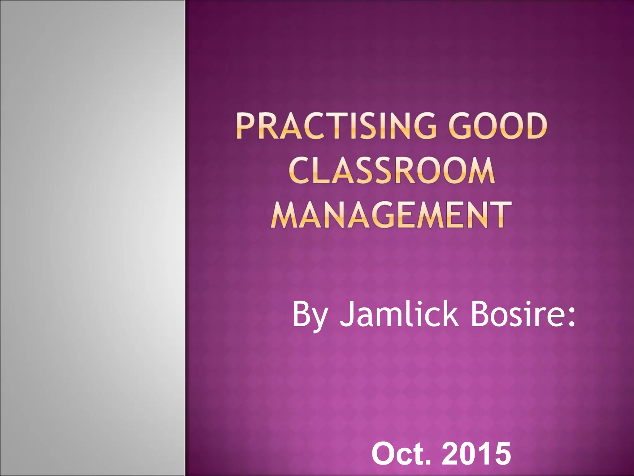 Practising good classroom management | PPT | Homework and Study | Education
