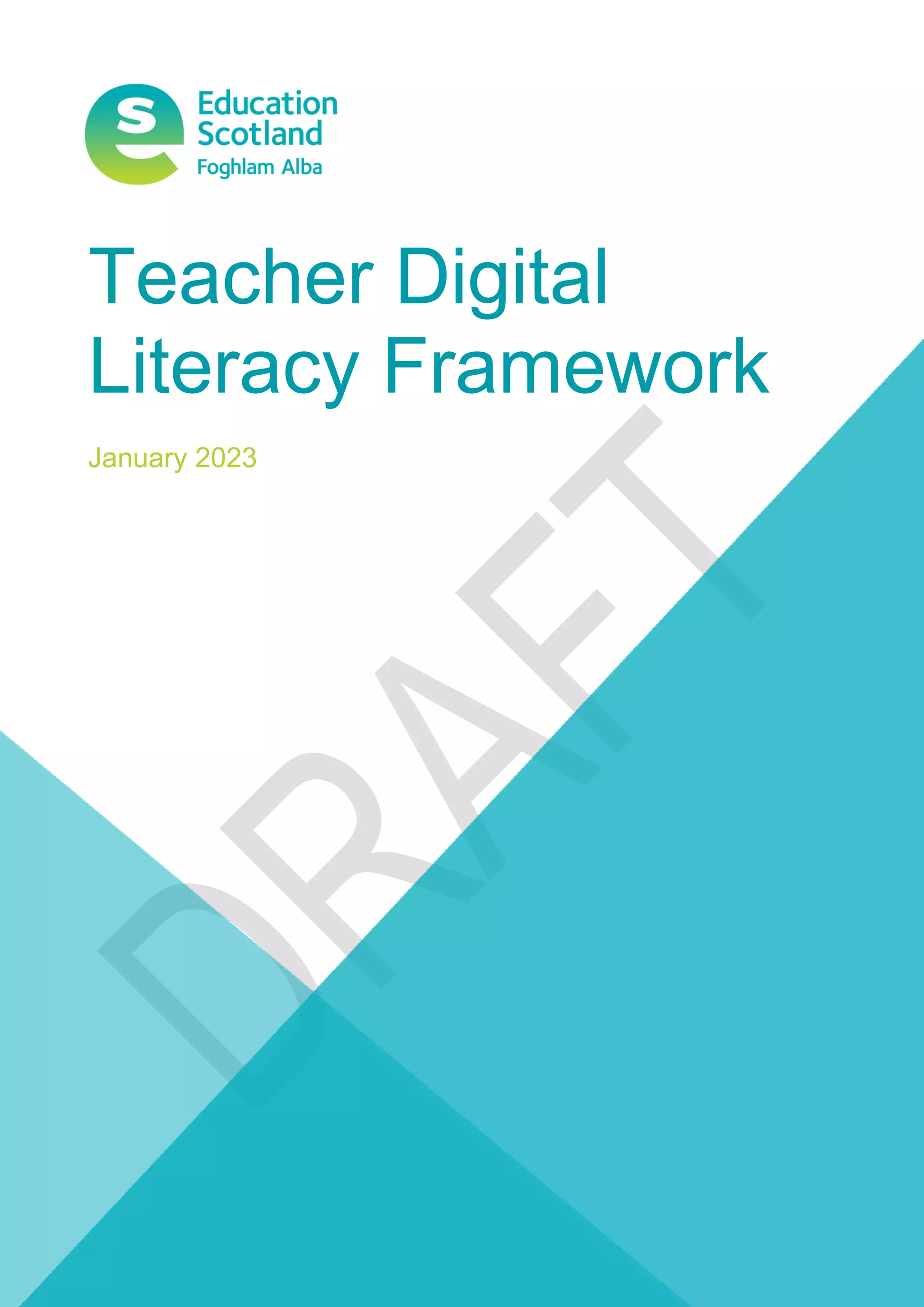 Teacher Digital Literacy Framework (january-2023-draft) | PDF
