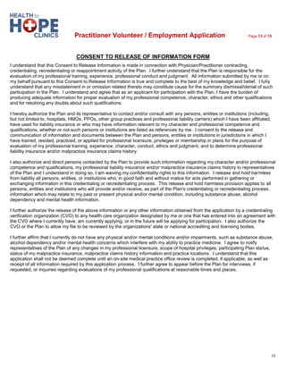 Practitioner Volunteer Application | PDF