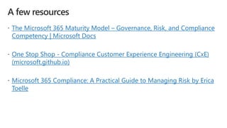 Microsoft 365 Governance Risk and Compliance Maturity model | MM4M365 ...