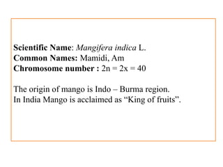 Pract no. 9 (b) floral biology of mango | PPT