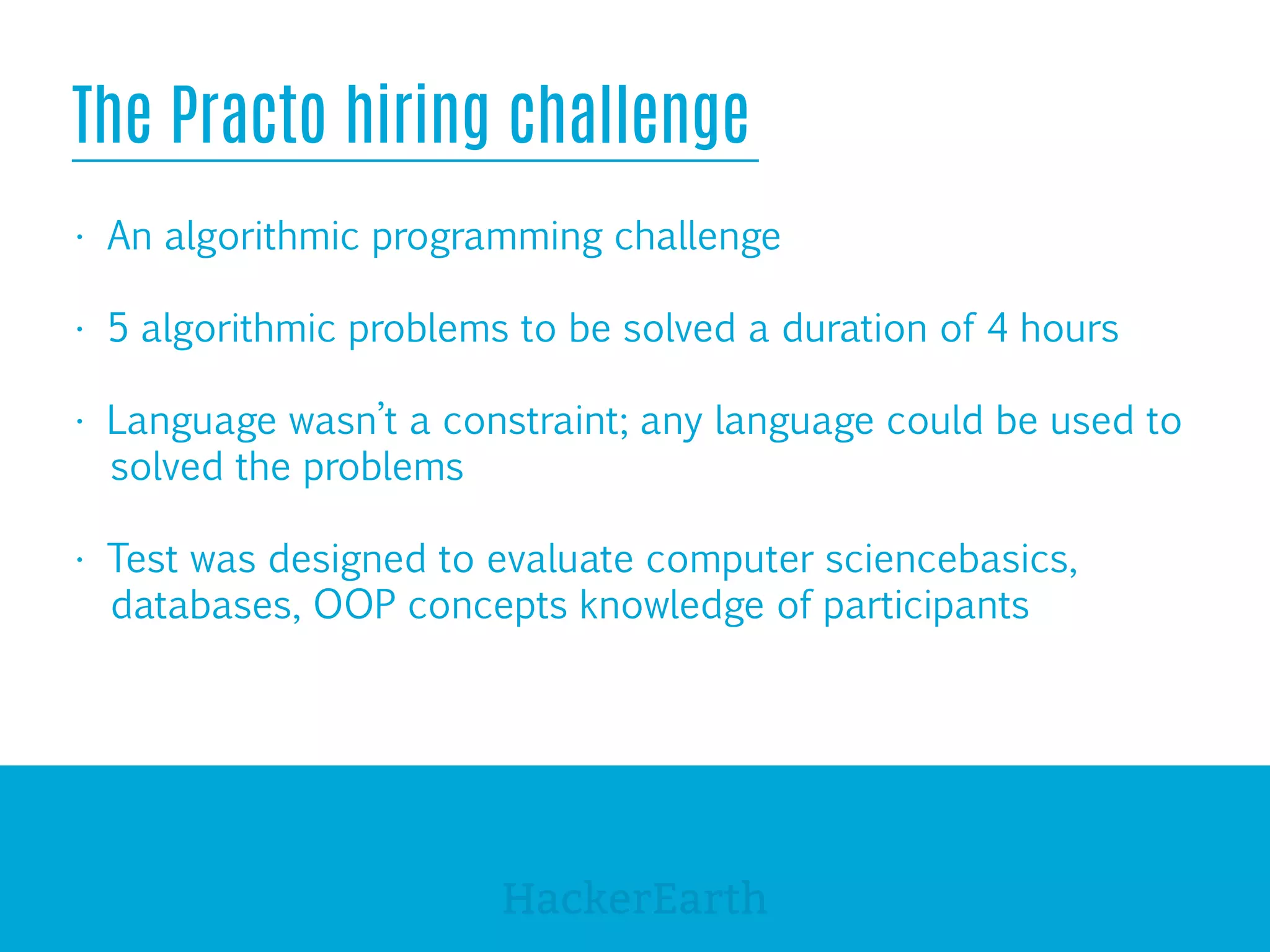 HackerEarth helping a startup hire developers - The Practo Case Study | PDF | Programming ...