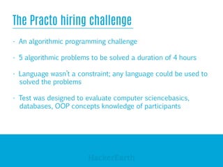 HackerEarth helping a startup hire developers - The Practo Case Study | PDF | Programming ...