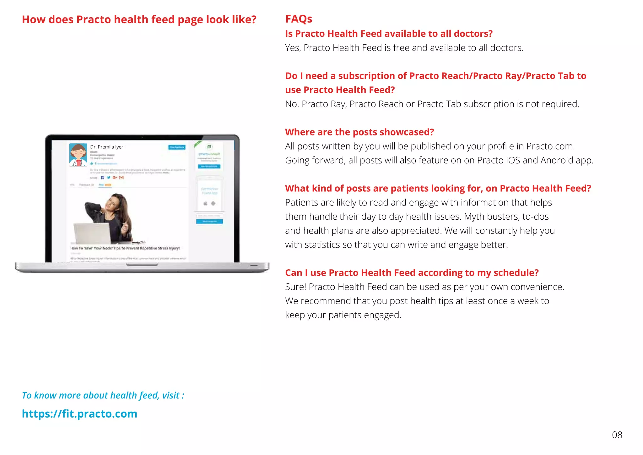 Practo for Doctors - Product Catalogue | PDF