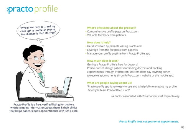 Practo for Doctors - Product Catalogue | PDF