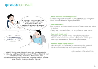 Practo for Doctors - Product Catalogue | PDF