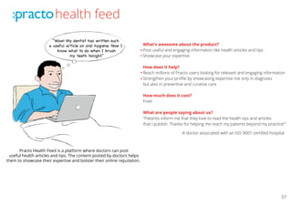 Practo for Doctors - Product Catalogue | PDF