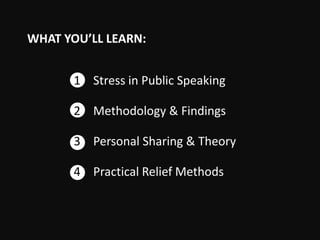 Stress & Public Speaking (slide 36 onwards!) | PPTX