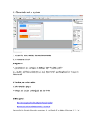 Practicas de Visual Basic 6 | DOCX