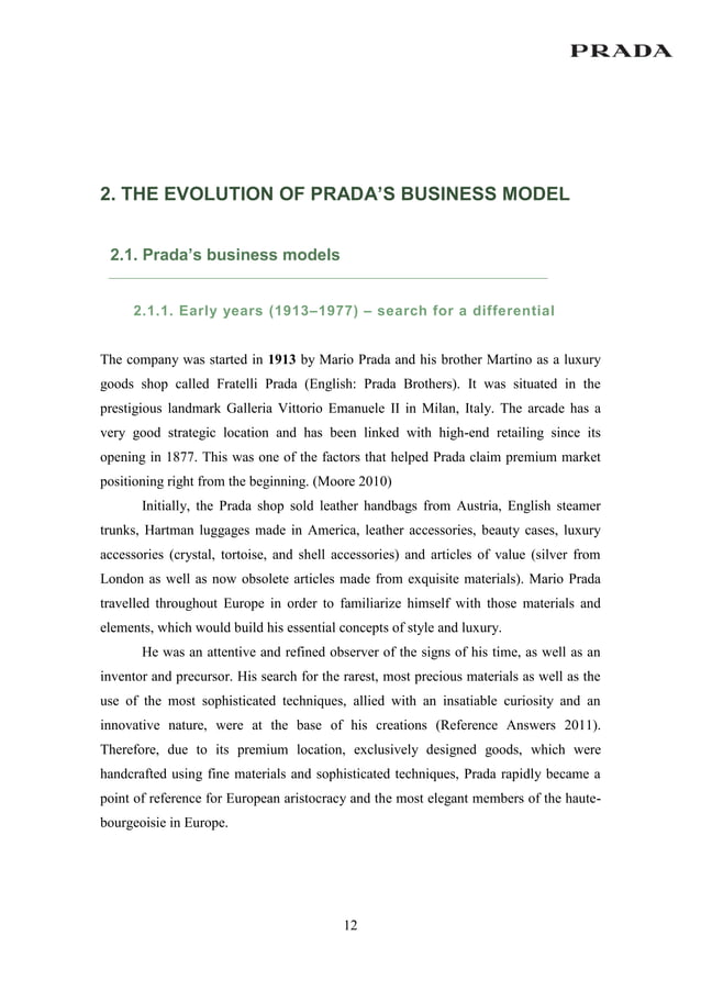 Prada Business Model Evolution and Future | PDF