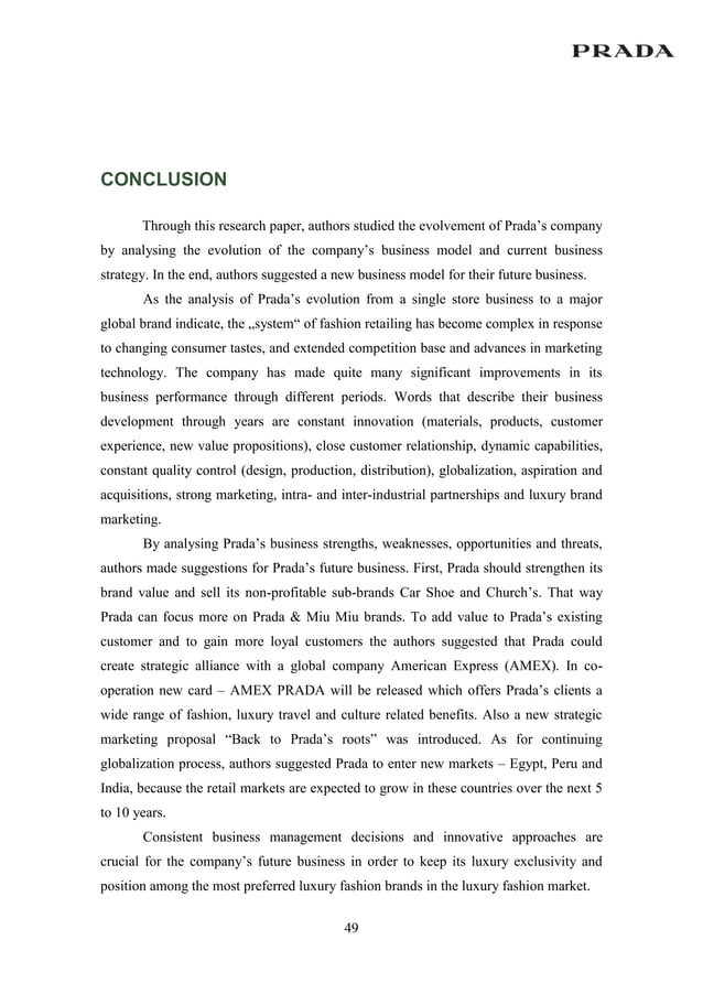 Prada Business Model Evolution and Future | PDF