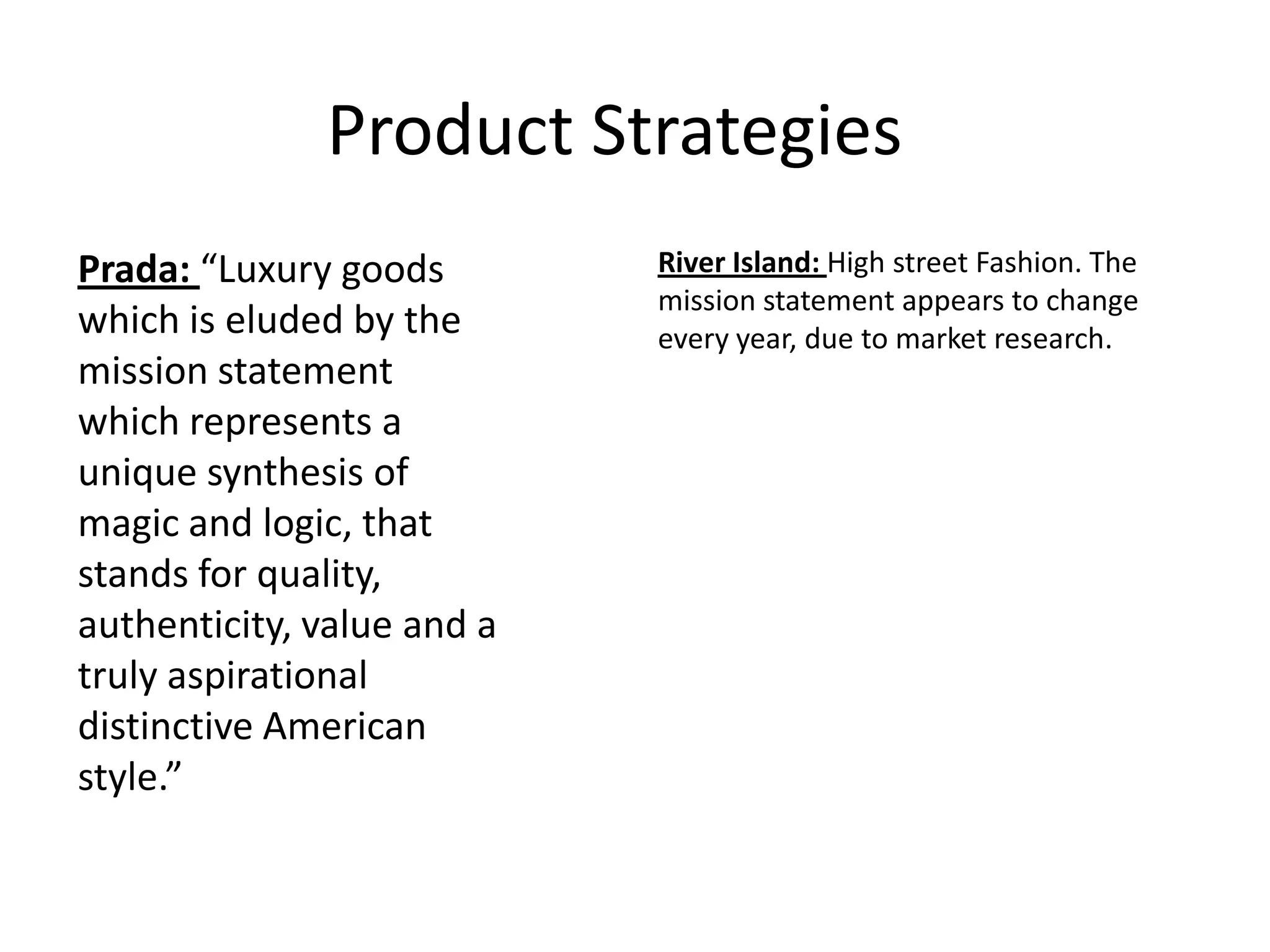 Prada and river island | PPT