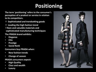 Marketing Mix of Prada | PPT