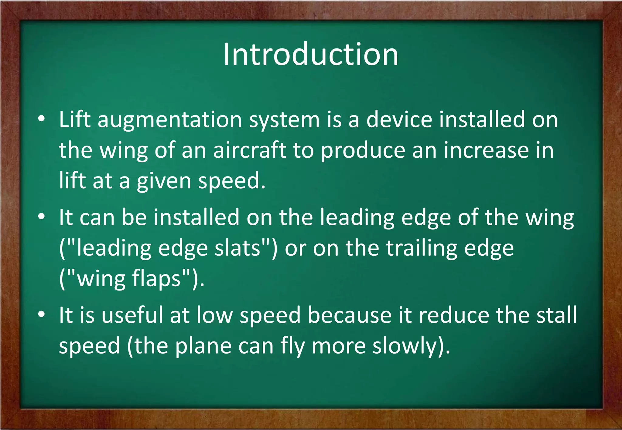 Hands on experience with aircraft lift augmentation devices | PPTX