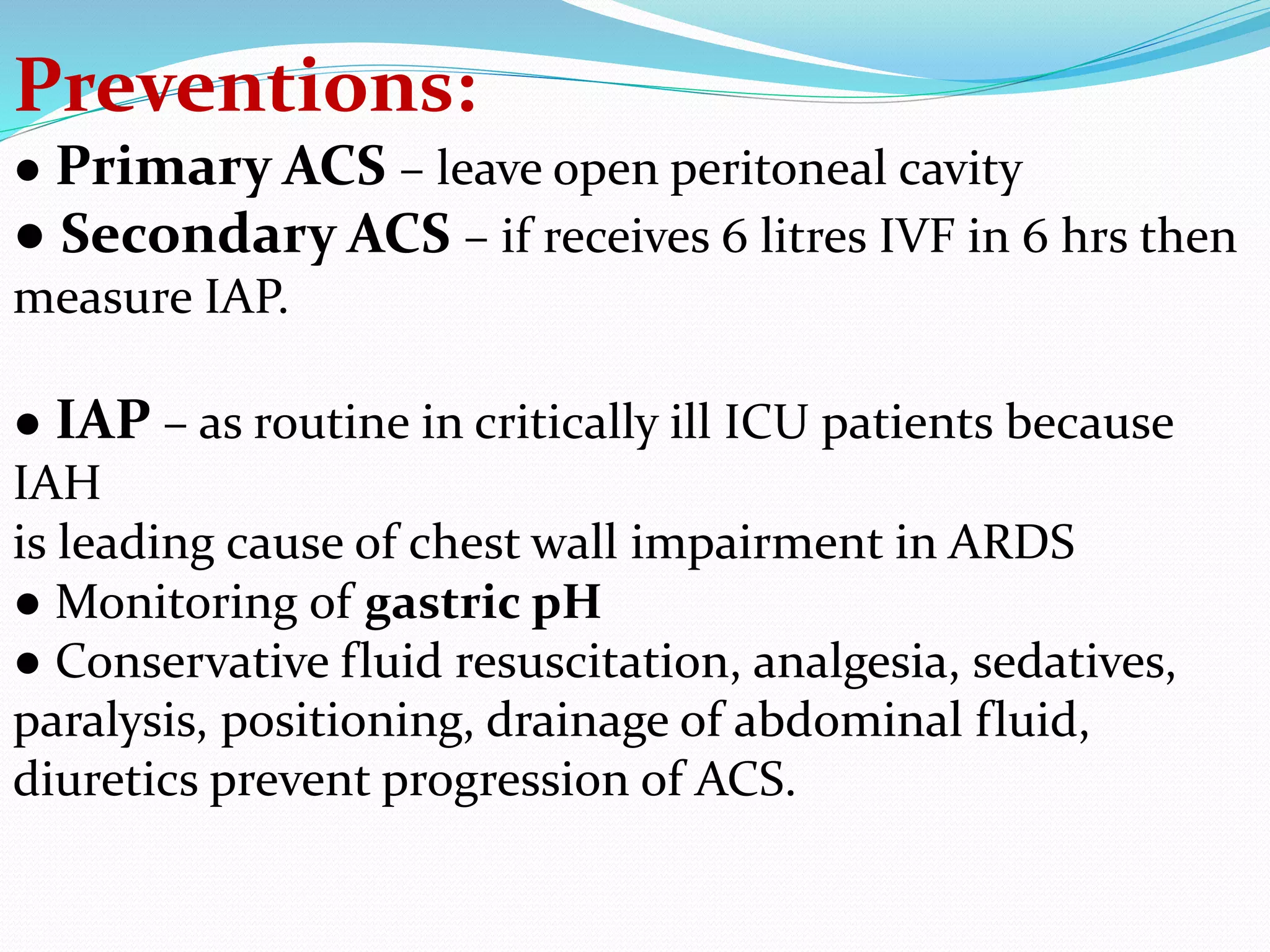 Abdominal Compartment Syndrome | PPTX