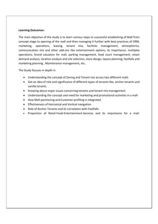 Comparitive study of City Center and Ramee mall | PDF