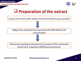 Pradeep Paudel Antidiarrhoeal activity of leaf methanolic extract of ...