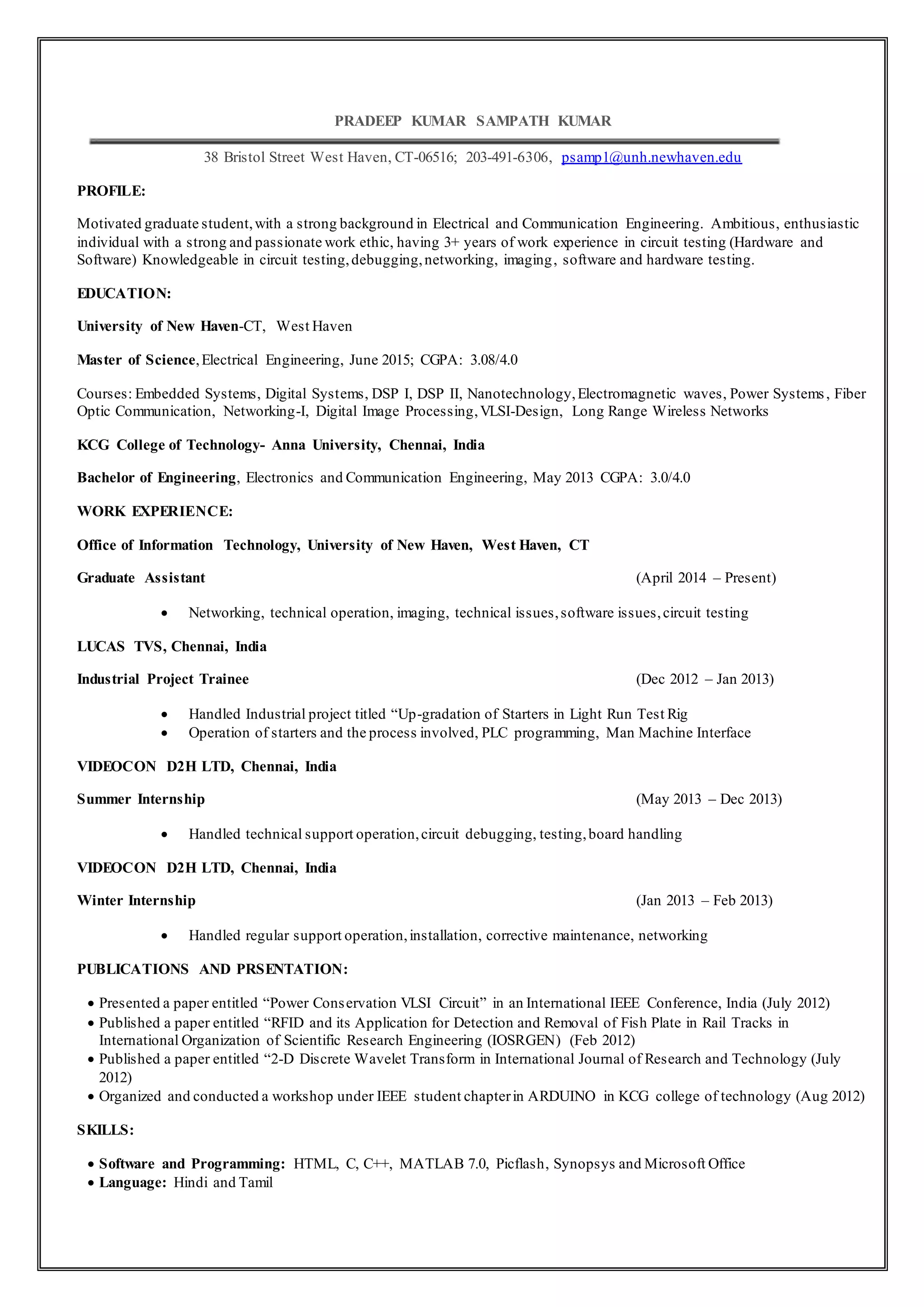 Pradeep resume_ | PDF