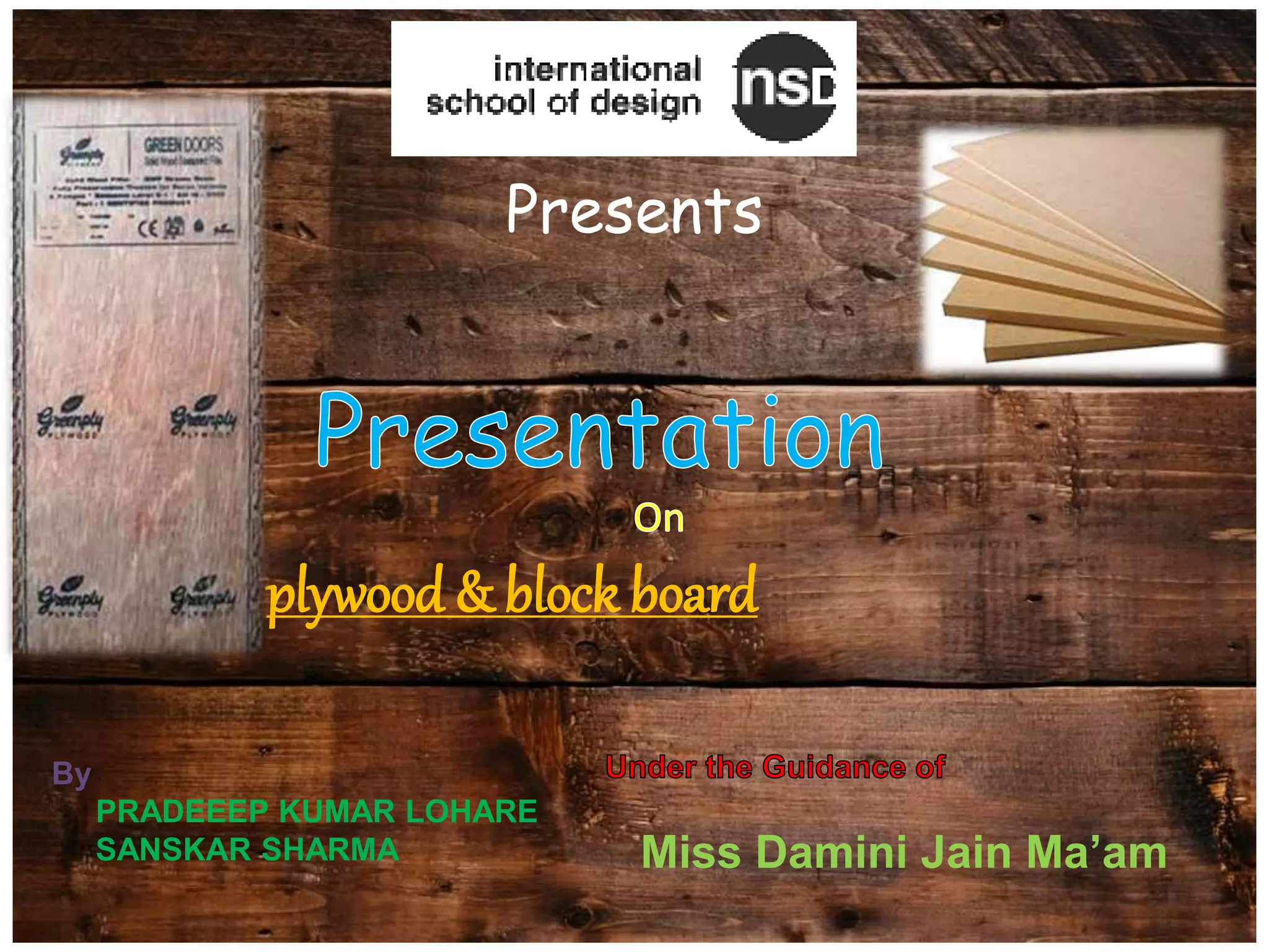 Plyboard & Blockboard in interior design | HDF | MDF | PPTX